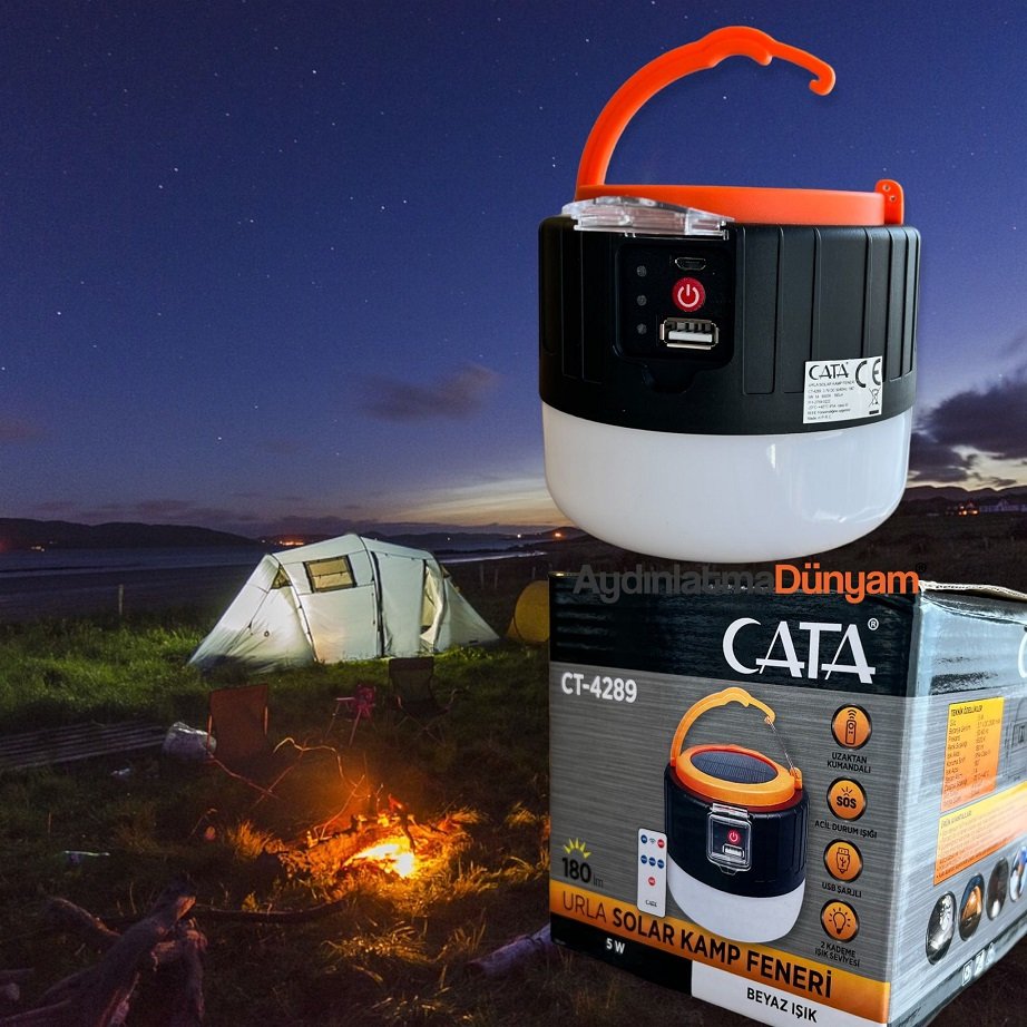 Cata Hazar Güneş Enerjili El Feneri Ct-4289